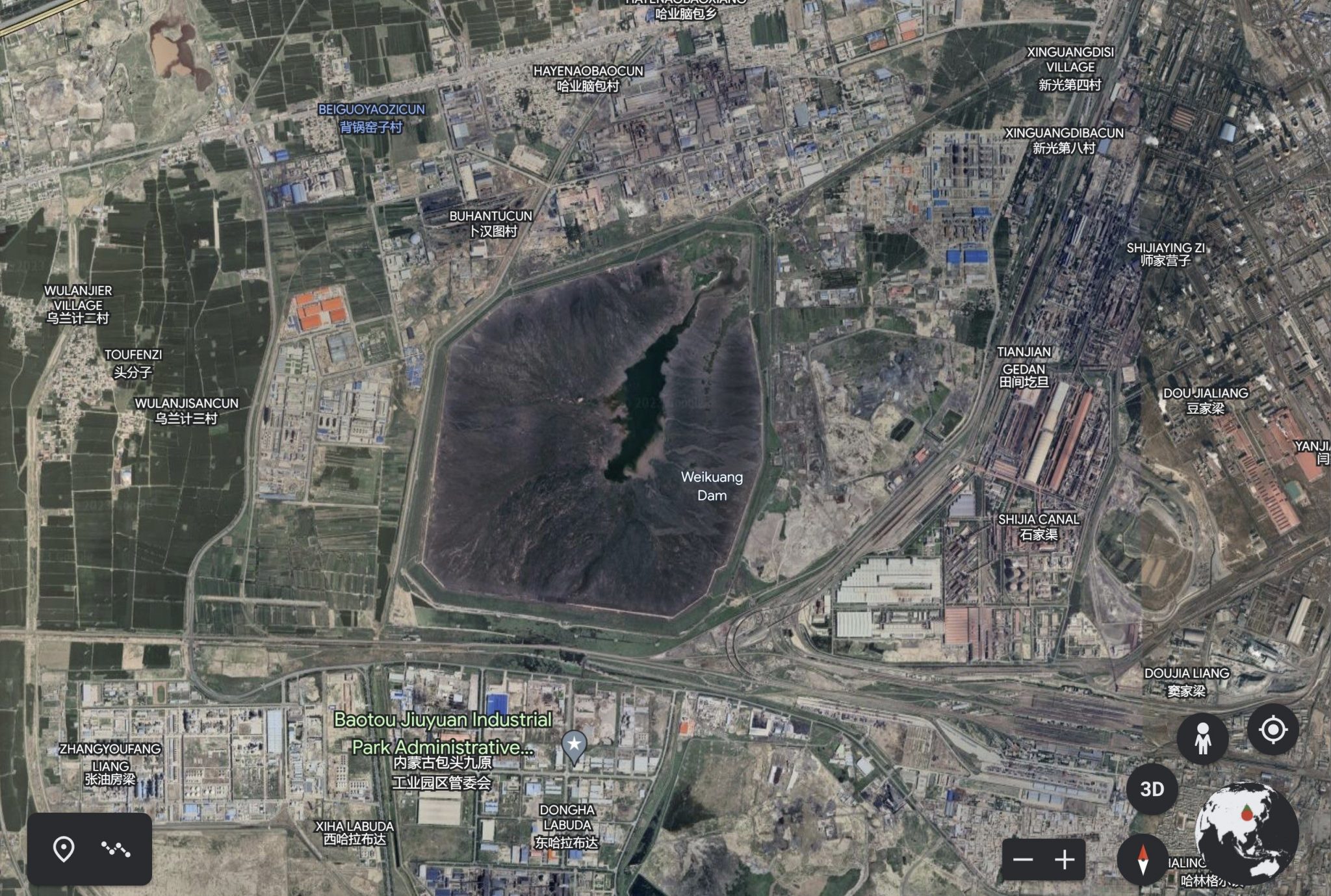Lago di Baotou, quella grande macchia nera causata dall'hi-tech | Ohga!