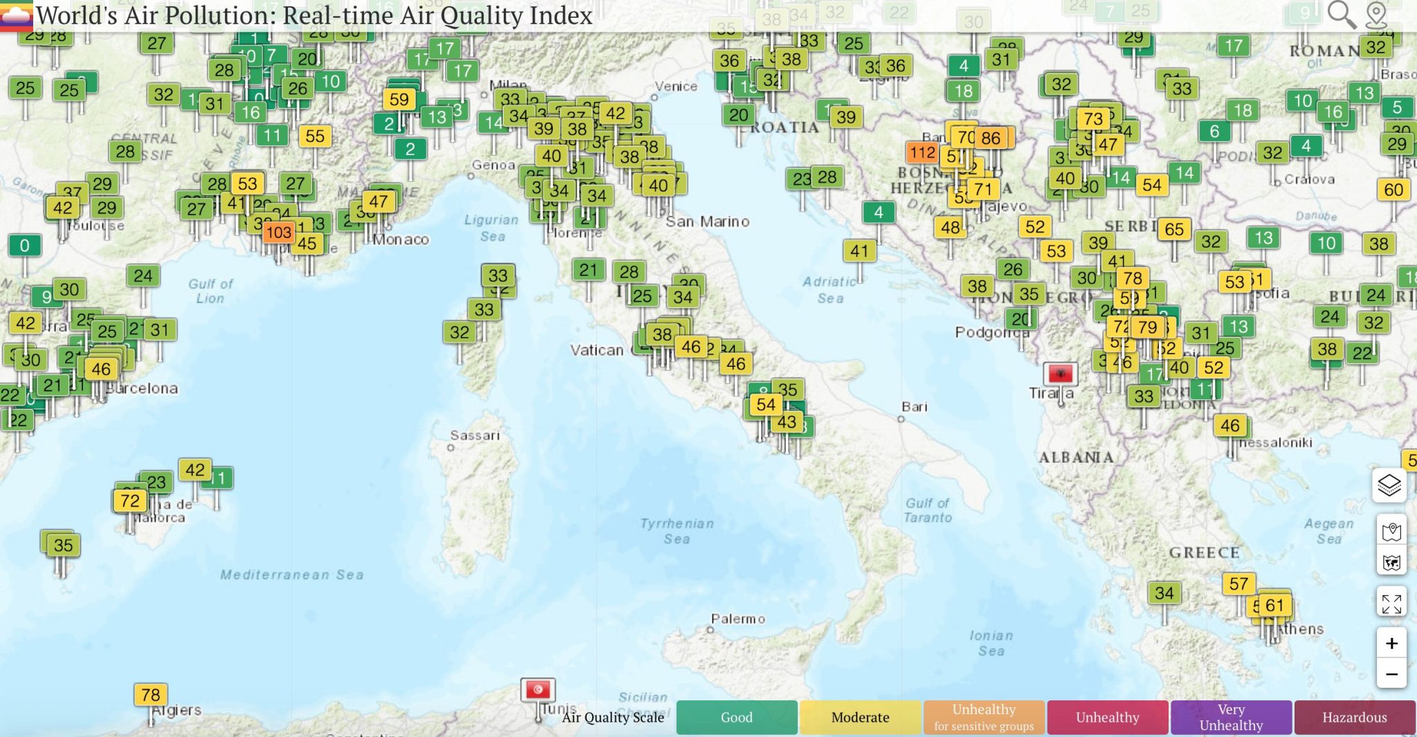 La qualità dell'aria in Italia, i valori e la mappa di oggi, 4 aprile ...